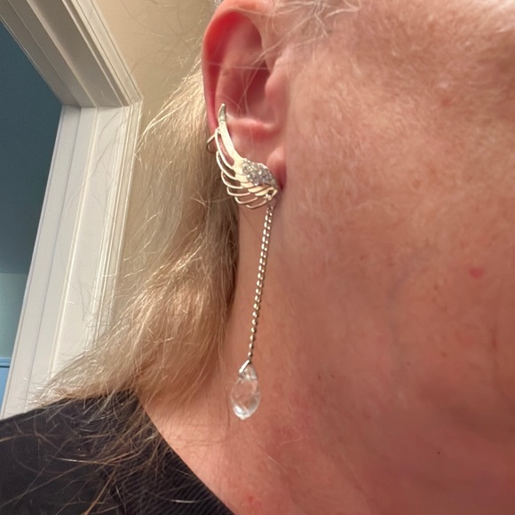 Jewelry | Angel Wings Earrings With Crystals And Attach To The Top Of ...